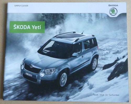 2011 SKODA YETI Catalogue 36p Brochure Folder Prospekt Dépliant ...
