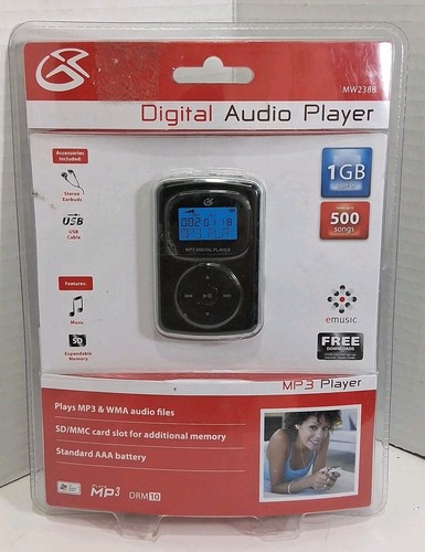 GPX Digital Audio Player (MW3837) 1GB Memory / Sealed 47323738371| eBay