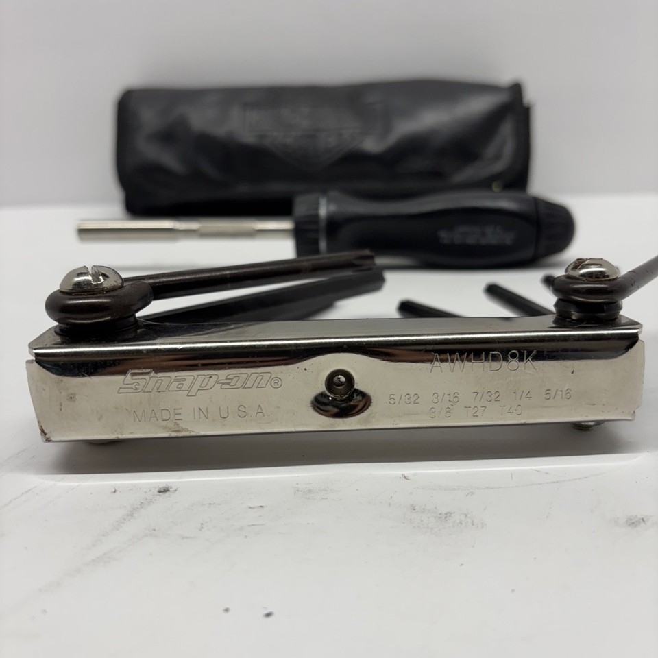 Harley Davidson Snap-On Tools USA SSX2028 Tool Screwdriver Kit Leather ...