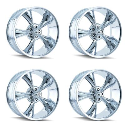 Set 4 17" Ridler 695 17x8 Chrome 5x4.75 Wheels 0mm Rims | eBay