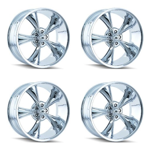Set 4 17" Ridler 695 17x8 Chrome 5x4.75 Wheels 0mm Rims | eBay