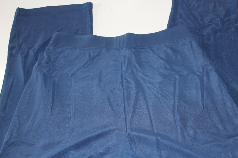 Women's SUSAN GRAVER Blue Nylon Stretch Pants Sz Lg L#1598 | eBay