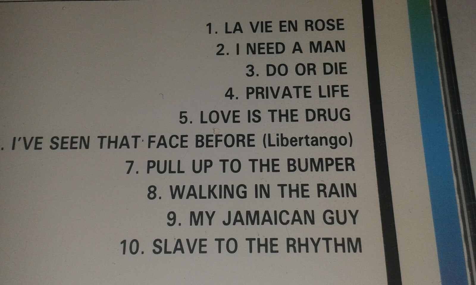 GRACE JONES ISLAND LIFE CD INC MY JAMAICAN GUY PULL UP TO THE BUMBPER ...