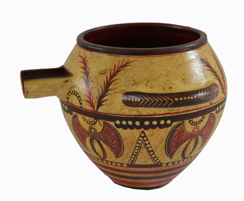 Minoan Pottery Amphora Vase - Labrys Double Axe Design - Ancient Crete ...