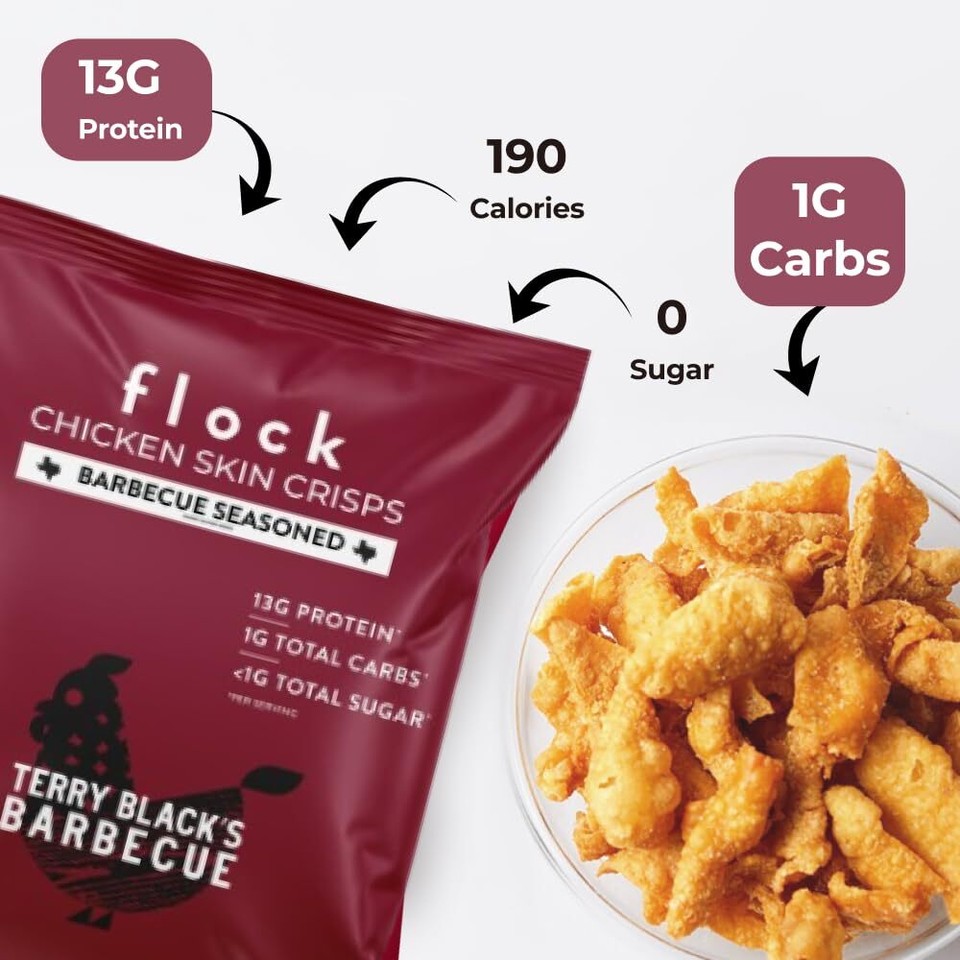 Flock Chip Chicken Skin Bbq 2.5 OZ | eBay