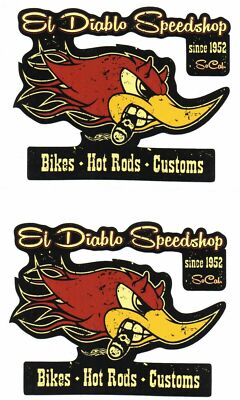 Set El Diablo Speedshop Aufkleber Sticker Auto Motorrad Tuning Retro ...