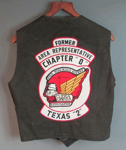 Vintage 1970s Honda Gold Wing Motorcycle Vest Road Riders GWRRA Patch ...
