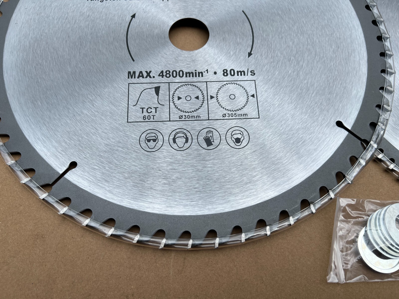 2PC TABLE SAW BLADE 12" 305mm 60T,100T ARBOR 30MM FOR SCHEPPACH HAFCO ...