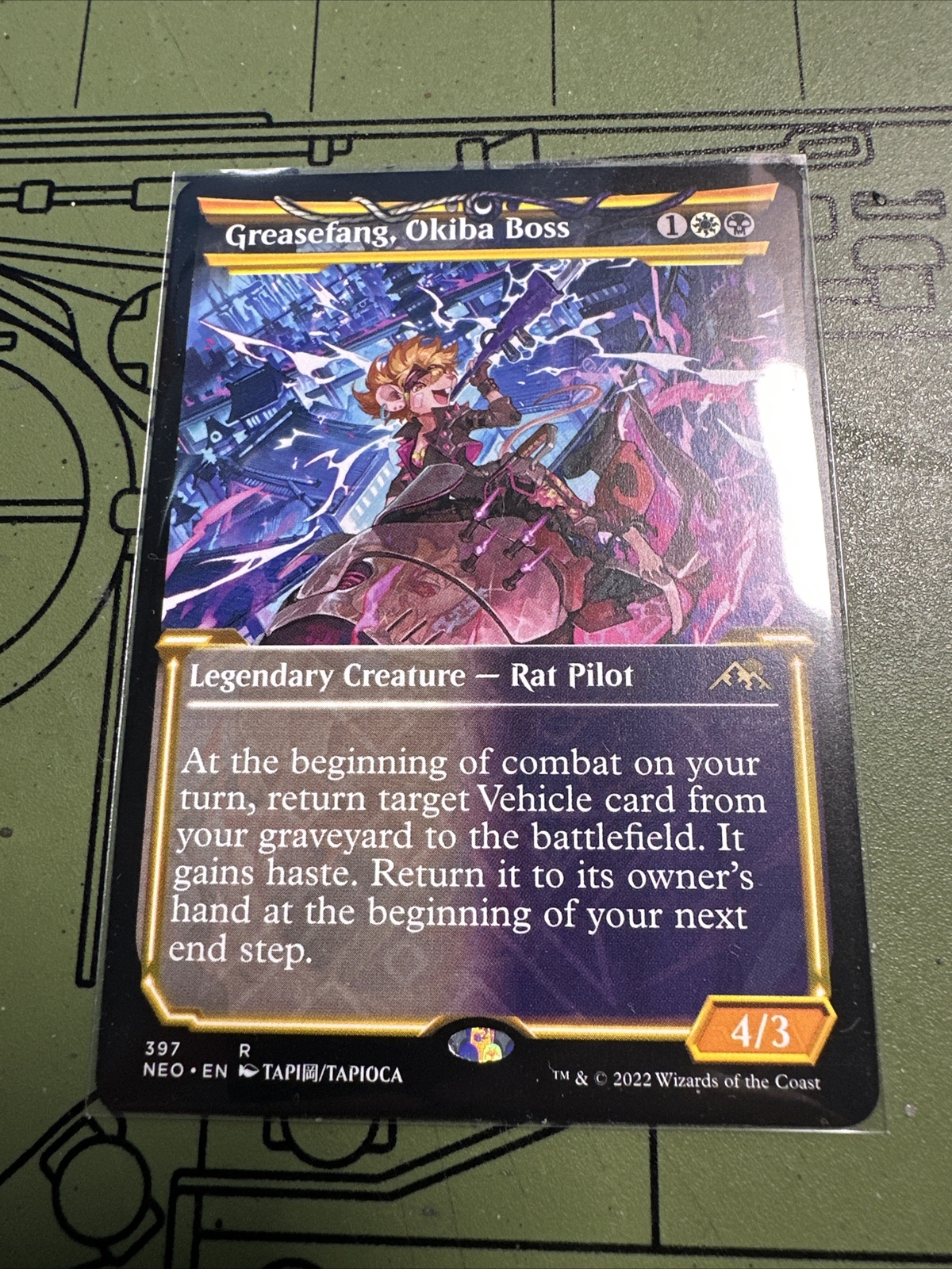 Greasefang, Okiba Boss Showcase Soft Glow Near Mint Kamigawa: Neon ...