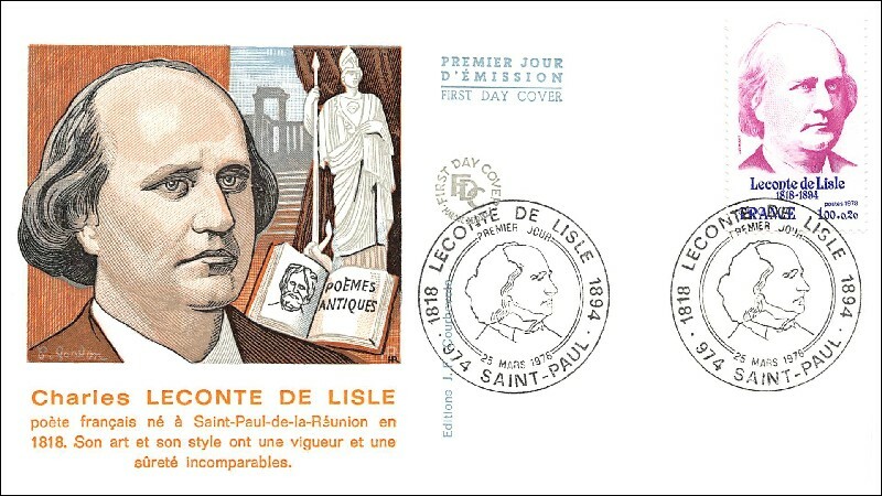 Charles Leconte de Lisle - Saint Paul - 1976 - FDC | eBay