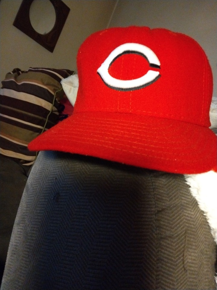 Cincinnati Reds New Era 59FIFTY Fitted On Field Cap Hat Size 7 1/4 Red ...