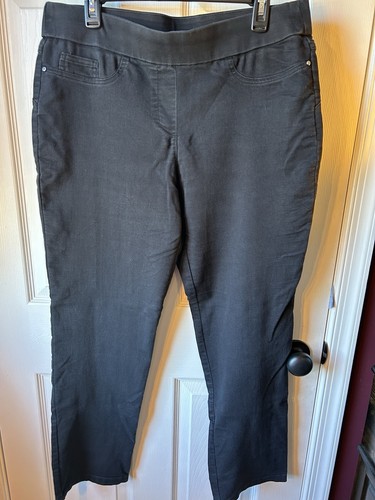 JM Collection Womens 12 Black Stretch Straight Leg Jeggings Pants Back ...