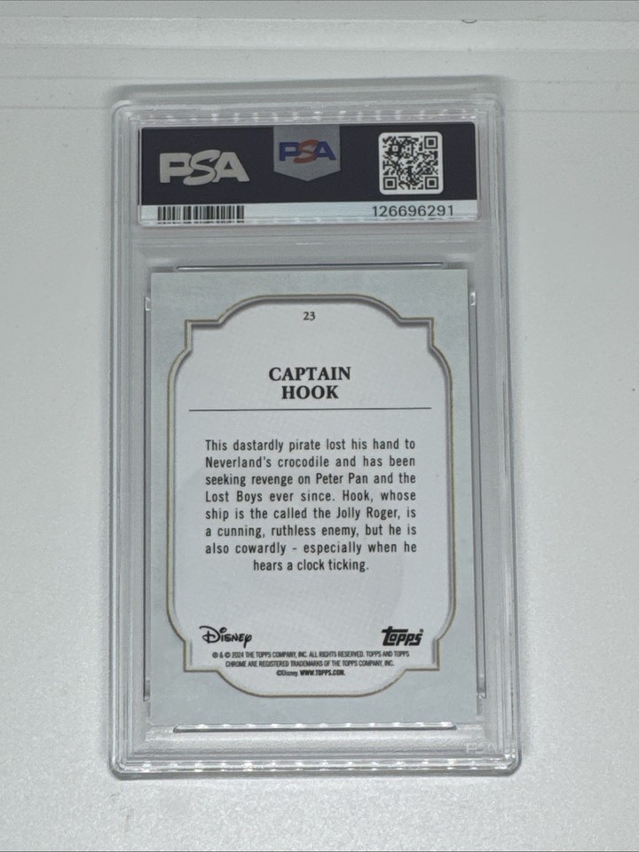 2024 Topps Chrome Disney Sapphire - Captain Hook /10 Black - Peter Pan ...