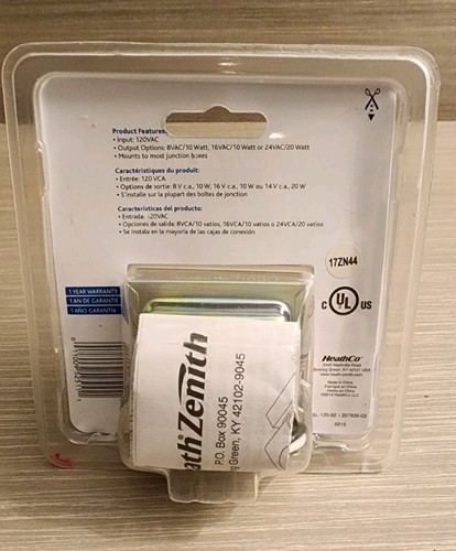 Heath Zenith SL-125-02 Wired Door Chime Transformer 120V 8-16-24VAC | eBay