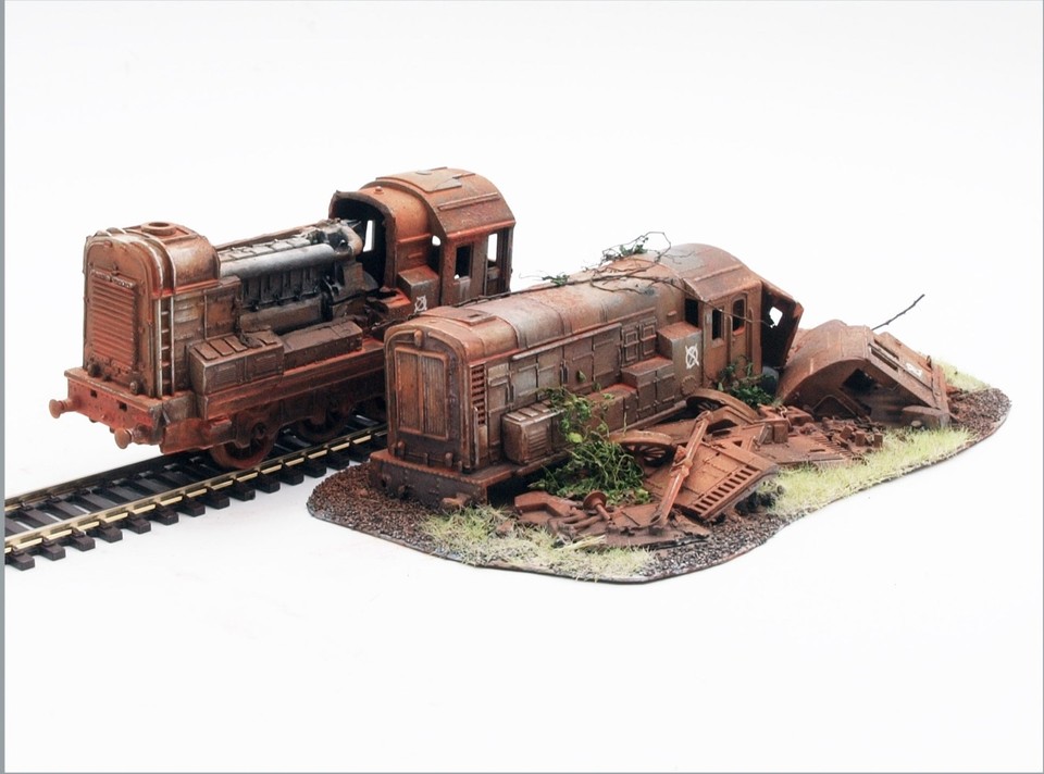 OO gauge locomotive: Scrapyard Class 08 diesel shunter, heavily rusted ...