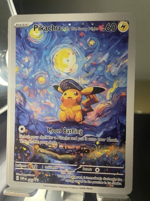 Pokemon Pikachu Starry Night Van Gogh Beautiful Moon ACG Star Fan Art ...