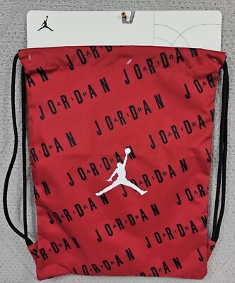 Nike Air Jordan One Size Gym Red Drawstring Gym SackPack Backpack Bag ...
