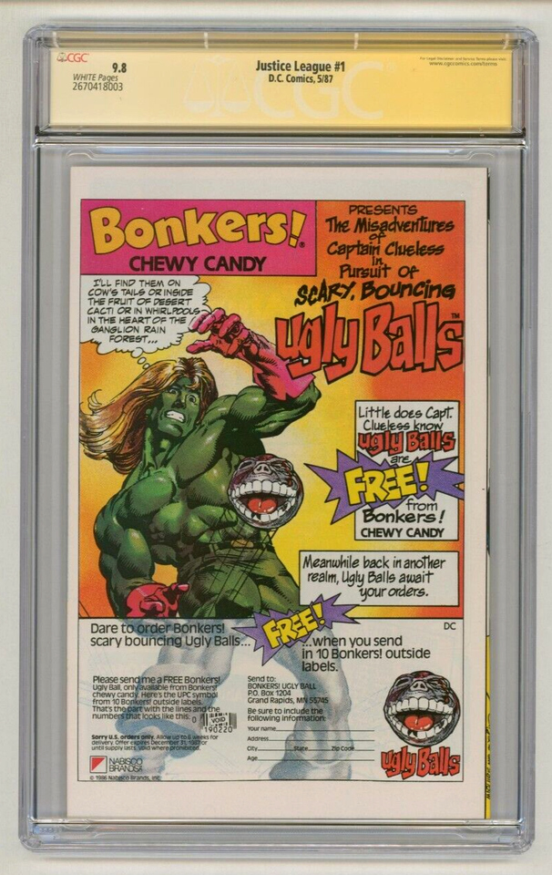 CGC SS 9.8 SIGNED Kevin Maguire Justice League #1 1st Maxwell Lord ...