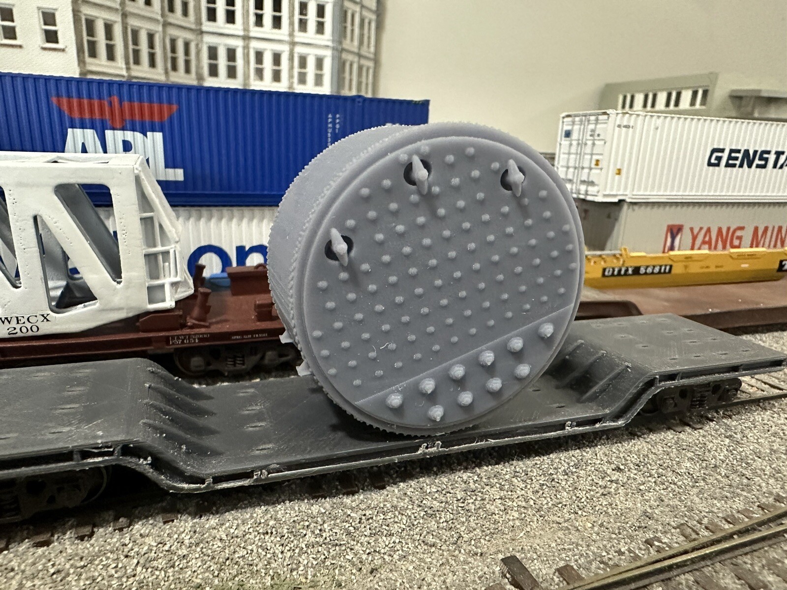 Ho Scale Flat Car Load Steam Ship Boiler | eBay