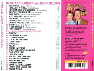 OZZIE & HARRIET - OZZIE AND HARRIET WITH RICKY NELSON NEW CD ...
