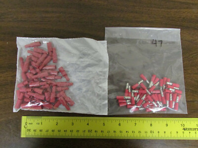 47 Pairs Red Insulated SNAP PLUG Connector & Receptacle #22-18 AWG ...