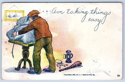 1905 AM TAKING THINGS EASY ROBBER BURGLAR STEALING J.S. OGILVIE PUBL CO ...