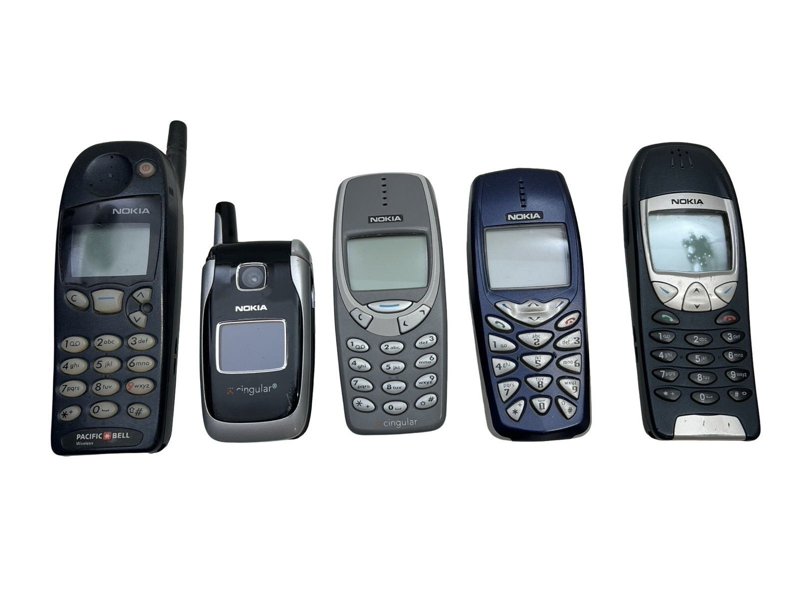 Vintage Nokia Cell Phones Lot of 5 Flip Phone 6210 Cingular | eBay