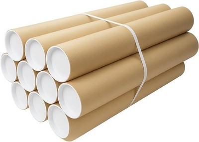 Cardboard Postal Tubes + Plastic End Caps Strong A4 A3 A2 A1 A0 50mm 2 ...