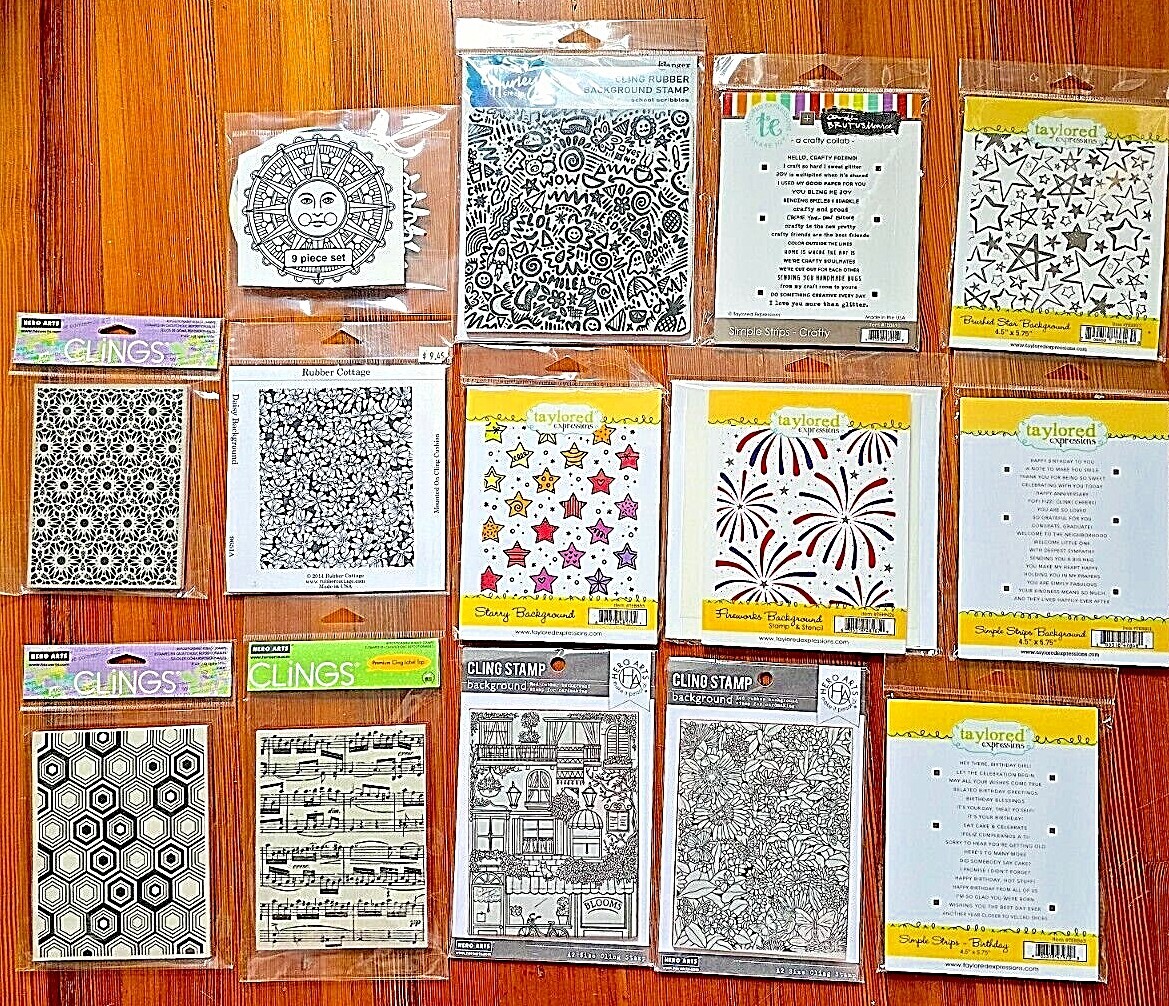 Famous maker A2-size cling stamps: Hero Arts, Taylored Expressions ...