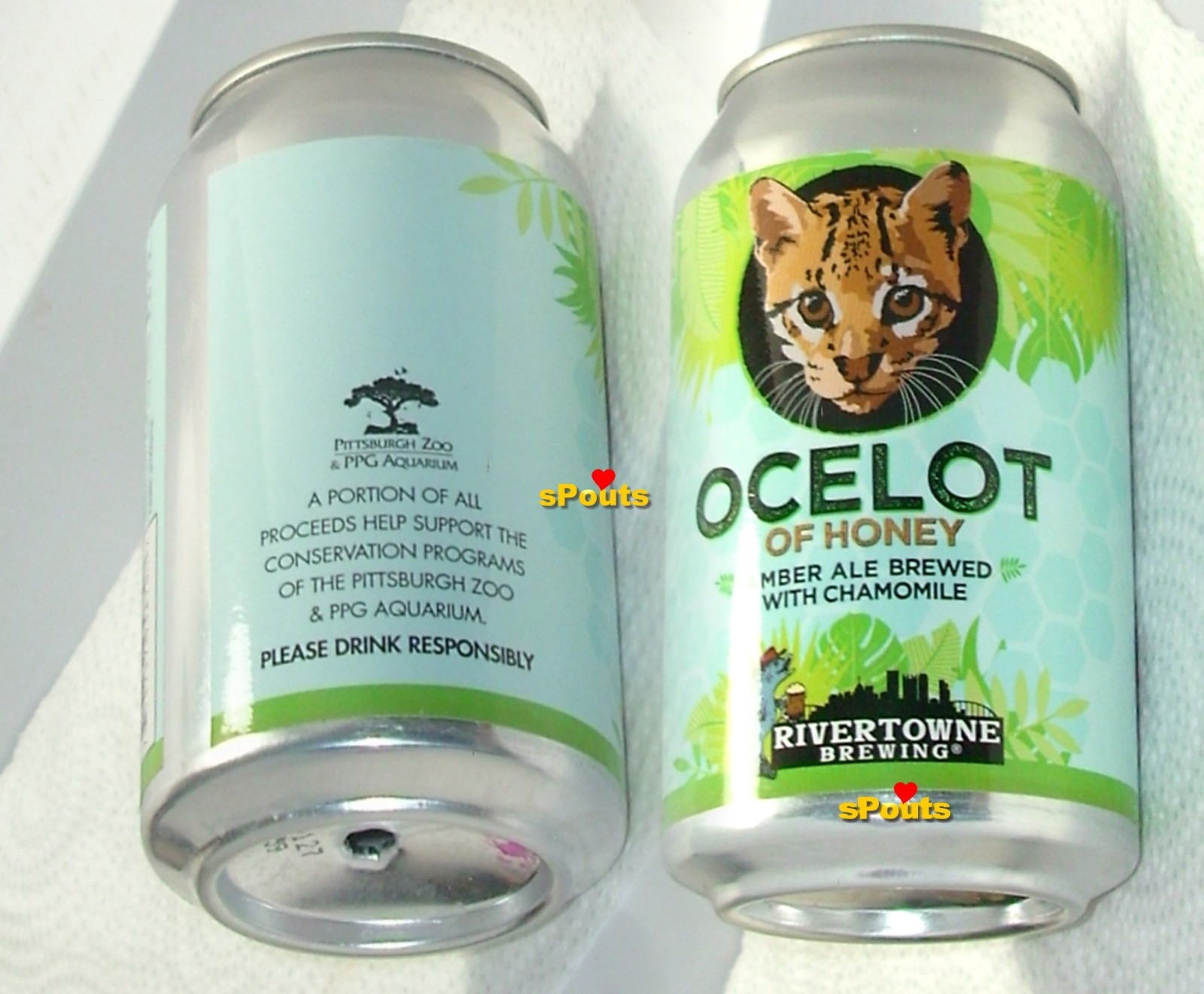CRAFT BEER CAN OCELOT KIT-CAT AMBER ALE MICRO BREW PITTSBURGH SKYLINE ...
