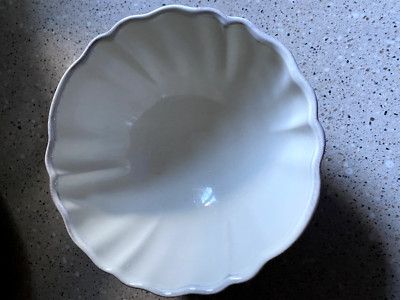 Crate & Barrel 6" White Shell Cereal Soup Bowl Made in Portugal | eBay