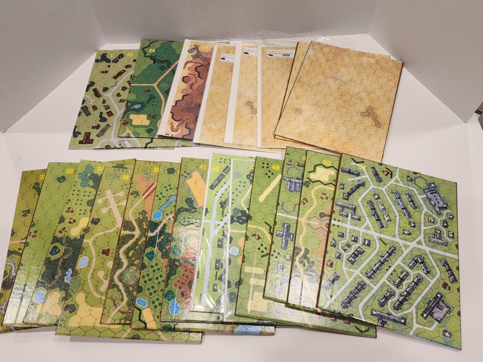 Advanced Squad Leader ASL Maps Lot of 38 Unplayed Folding and Mounted ...