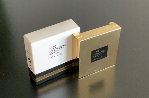 ️ Flora by Gucci Solid Perfume Compact w Mirror Vintage Rare ...