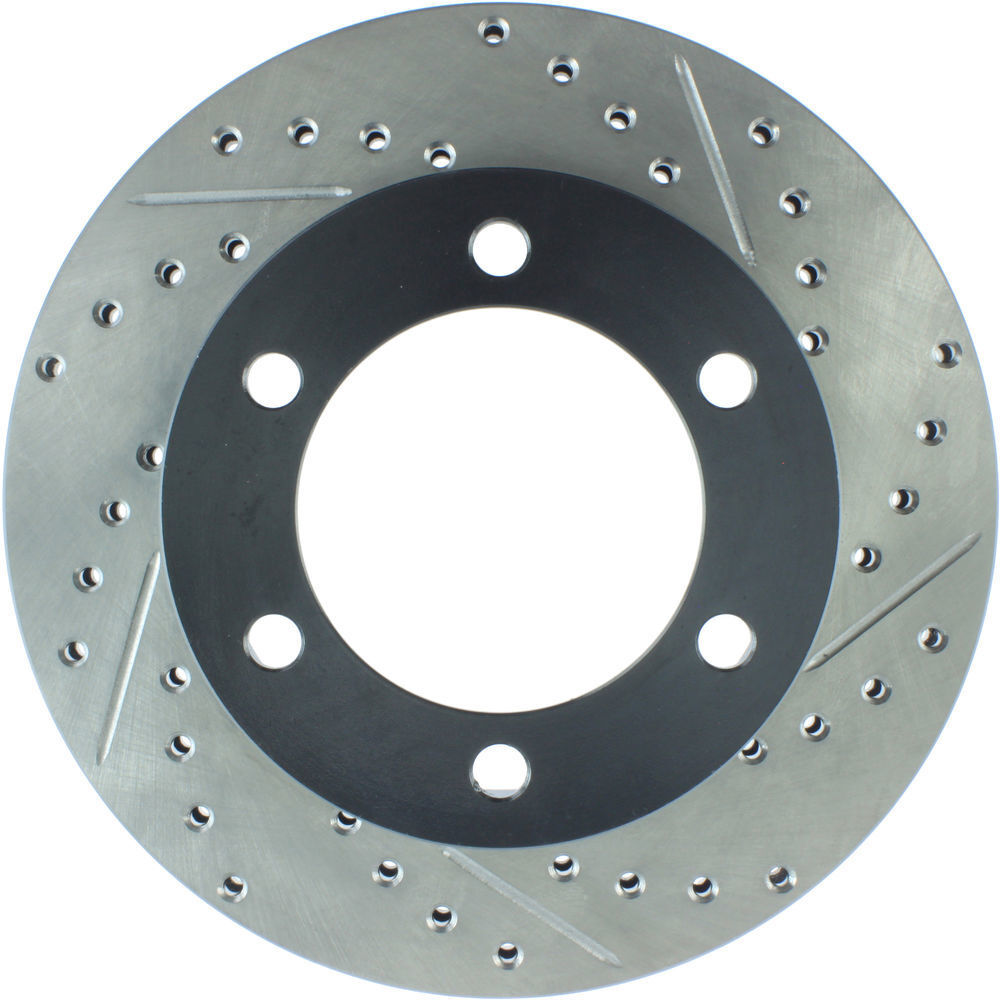Disc Brake Rotor-Sport Cross-Drilled and Slotted Stoptech 127.44109L ...