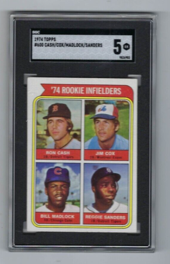 1974 Topps - Rookie Infielders #600 Reggie Sanders, Bill Madlock, Jim ...