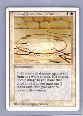 MTG Magic the Gathering Revised Edition Circle Of Protection White LP ...