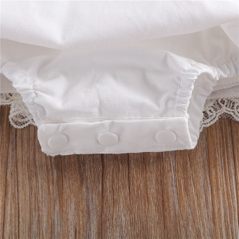 Lace Embroidery Romper Dress Sweet Fly Sleeve Backless White Jumpsuit ...