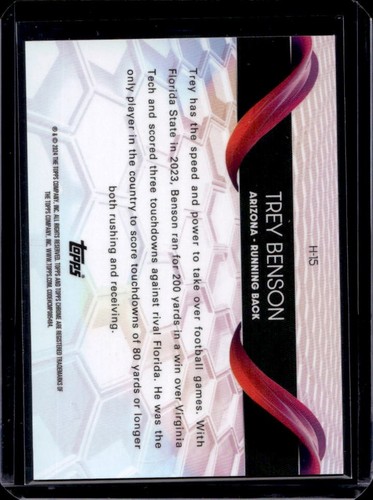 2024 Topps Chrome Trey Benson Helix RC Rookie #H-15 Cardinals | eBay