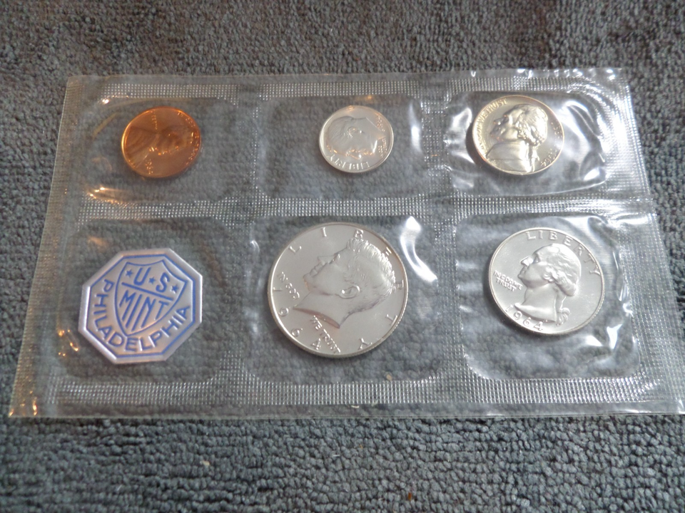 1964-P US Mint Proof Set With COA 90% Silver 1st Kennedy Half Dollar | eBay