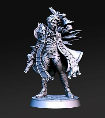 Irvid Human Gunfighter Fantasy Miniature DnD 5E Tabletop RPG Role ...