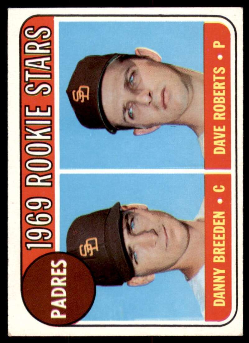 Padres Rookies - Danny Breeden/Dave Roberts Rookie Card 1969 Topps #536 ...