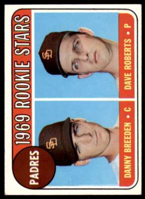 Padres Rookies - Danny Breeden/Dave Roberts Rookie Card 1969 Topps #536 ...