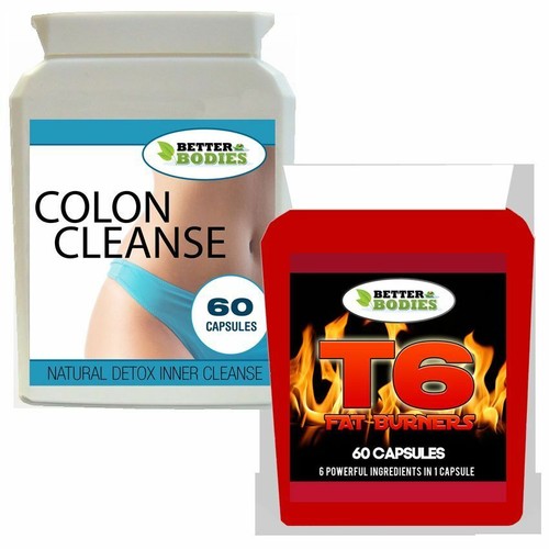 60 Colon inner cleanse detox 60 T6 flames fat burner capsules weight ...