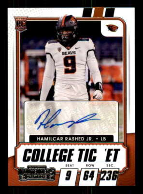 Hamilcar Rashed Jr. AU Rookie Card 2021 Panini Contenders Draft Picks ...