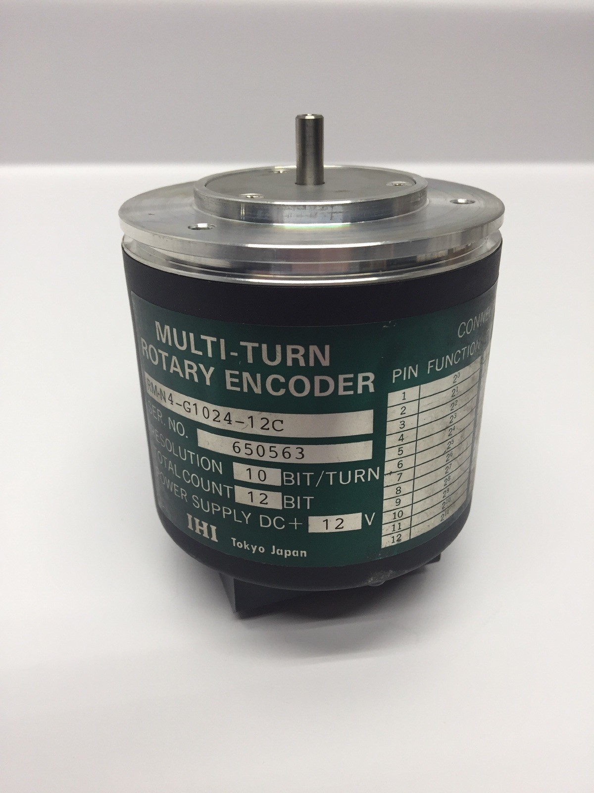IHI Multi Turn Rotary Encoder RM-N4-G1024-12C 12VDC 10 Bit Turn 12 Bit ...