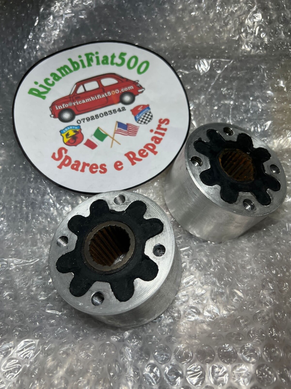 CLASSIC FIAT 500 126 600 PAIR REAR AXLE FLEXIBLE JOINT DRIVE SHAFT ...