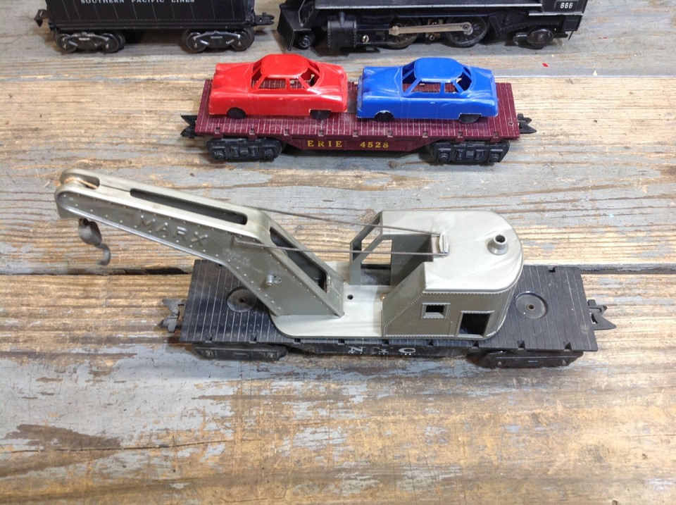 0-27 MARX 666 STEAM LOCOMOTIVE ,TENDER AND 3 CARS...RUNS GOOD | eBay