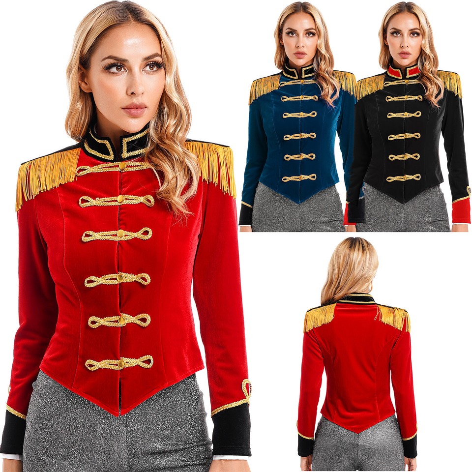Women's Circus Ringmaster Jacket Velvet Victorian Coat Ringleader ...