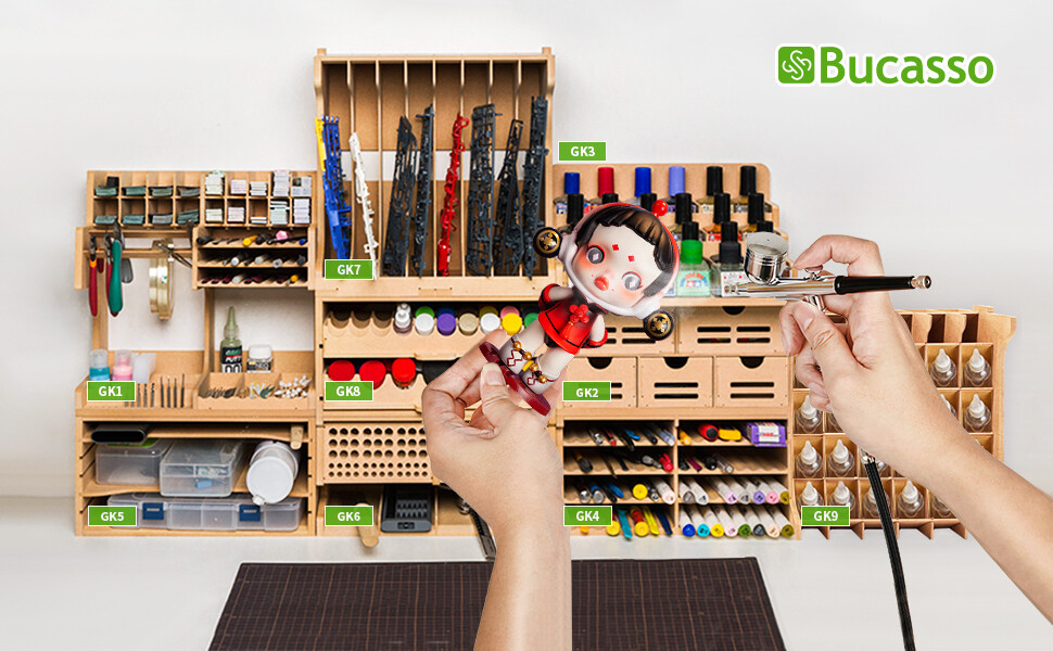 Bucasso Plastic Model Paint Rack Assembled Workstation Model Tool ...