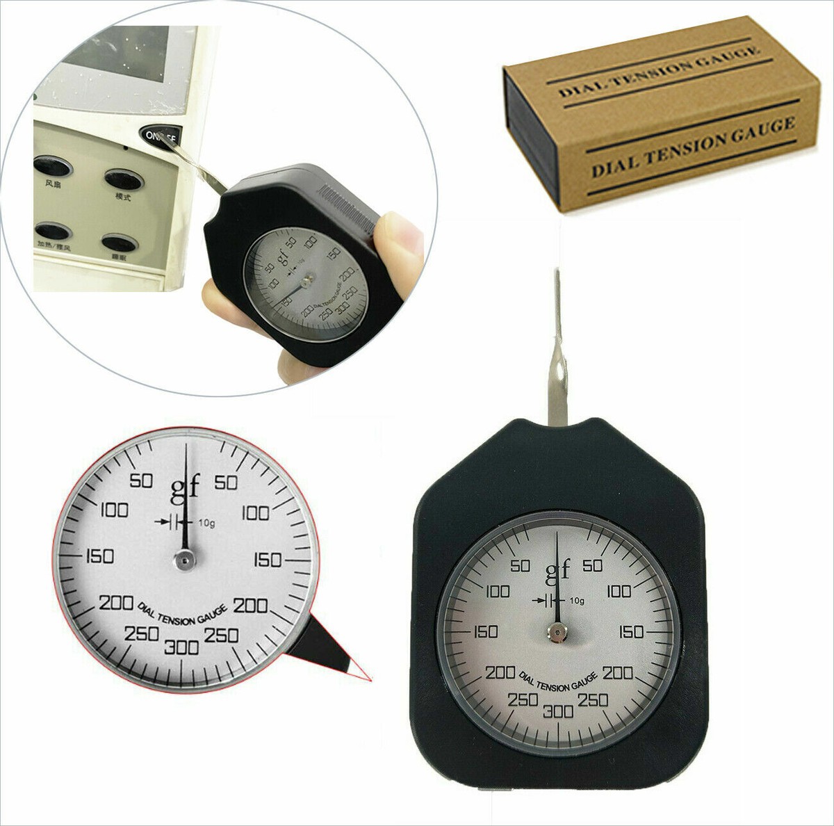 Measurement Tool Dial Tension Meter Gauge - 300g Max Capacity Needle ...